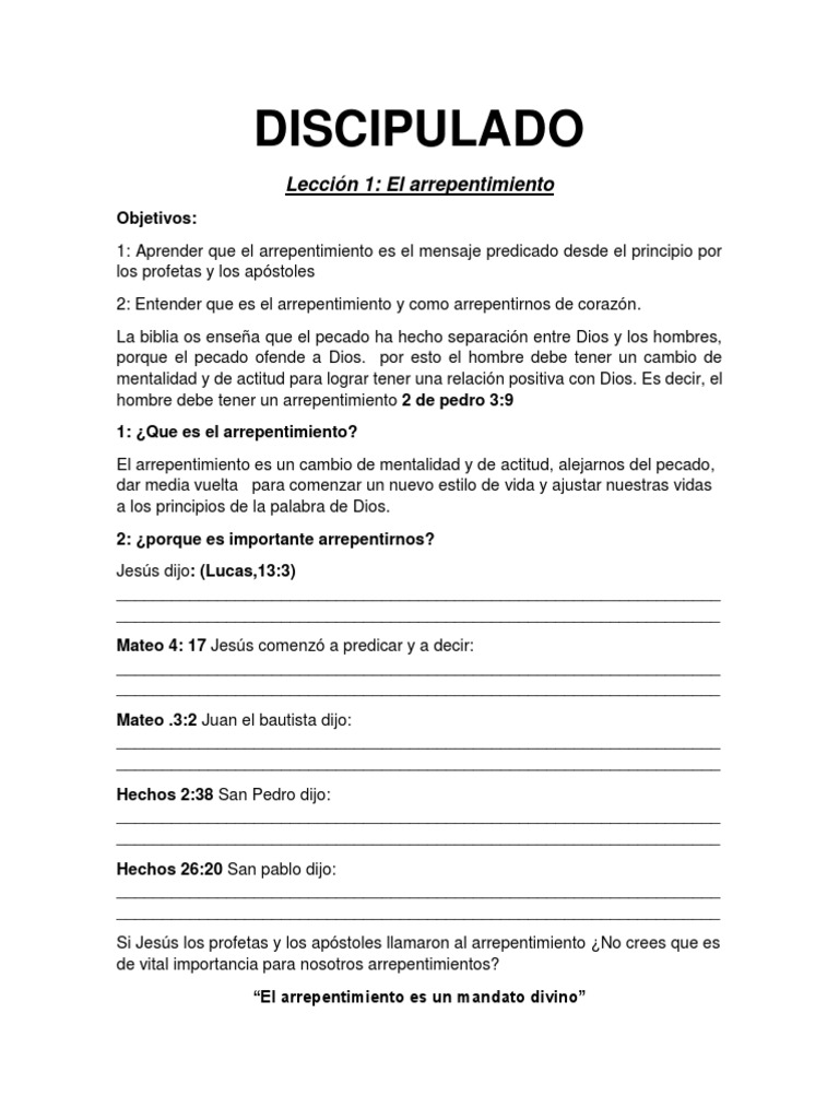 Discipulado Biblico | PDF | Cristo (título) | eucaristía