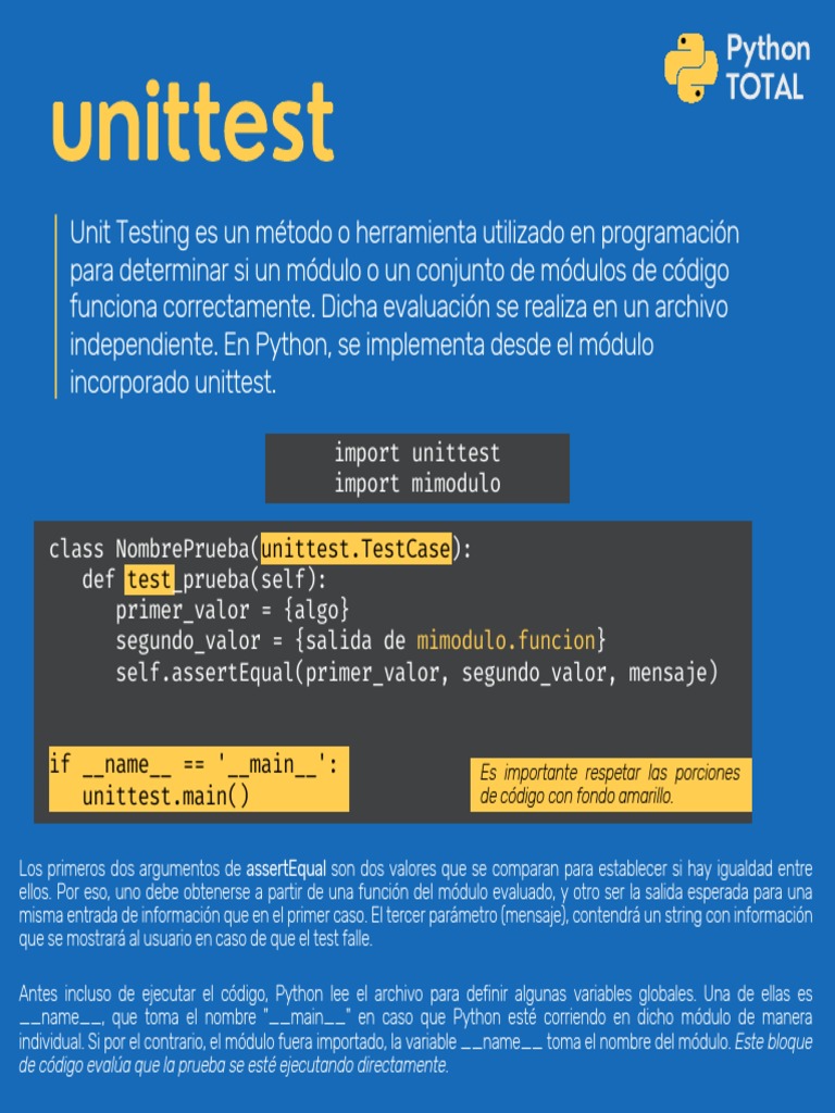 Unittest | PDF | Métodos y materiales de enseñanza | Informática