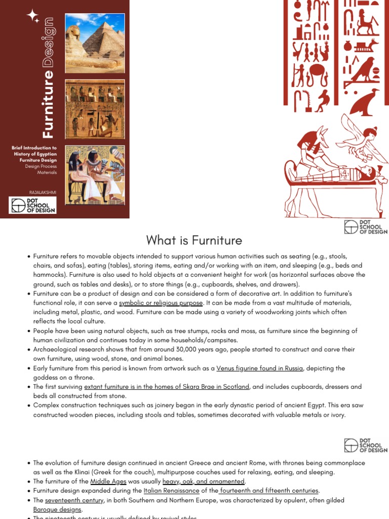 Ancient Egyptian Furniture Overview | PDF | Furniture | Ancient Egypt