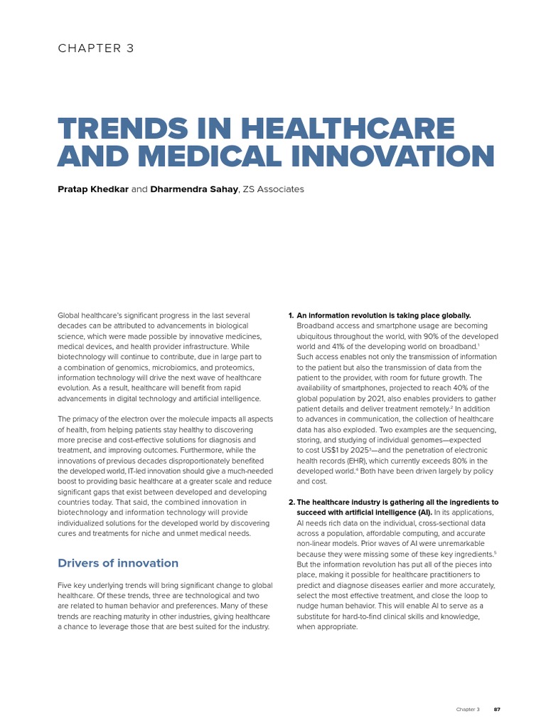 Trends in Healthcare and Medical Innovation | PDF | Health Care ...