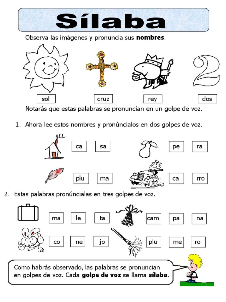 Ficha de Silaba para Segundo de Primaria | PDF