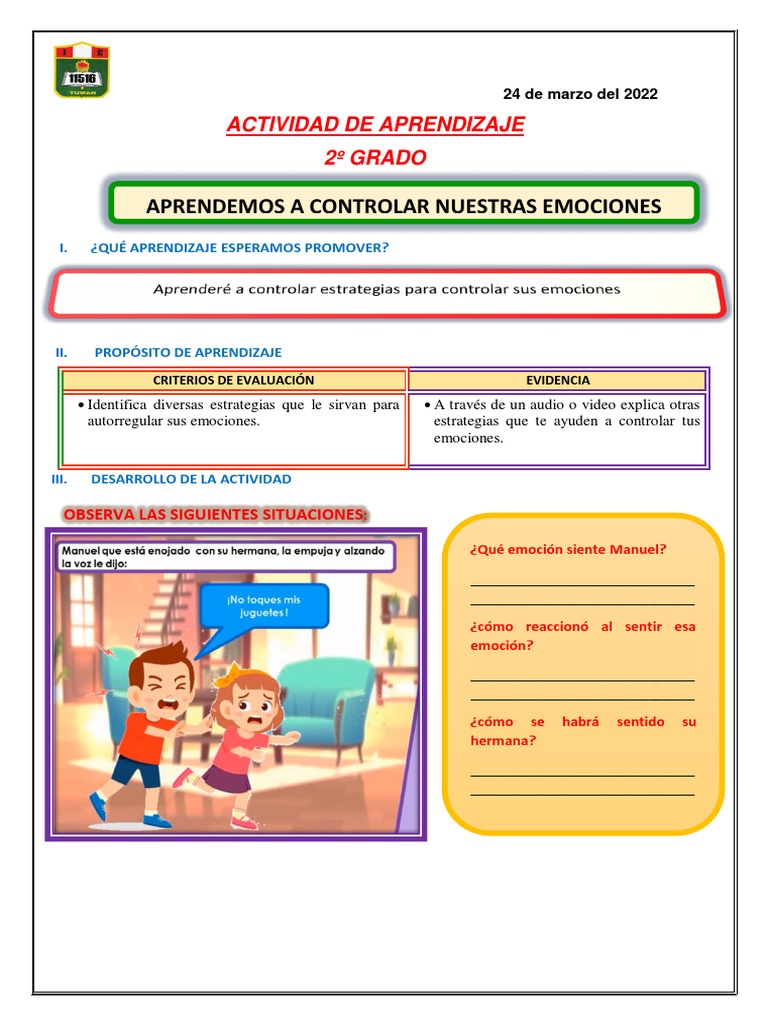 24 de Marzo Aprendemos A Controlas Nuestras Emociones Niños | Download ... 24 de Marzo Aprendemos A Controlas Nuestras Emociones Niños | Download ...