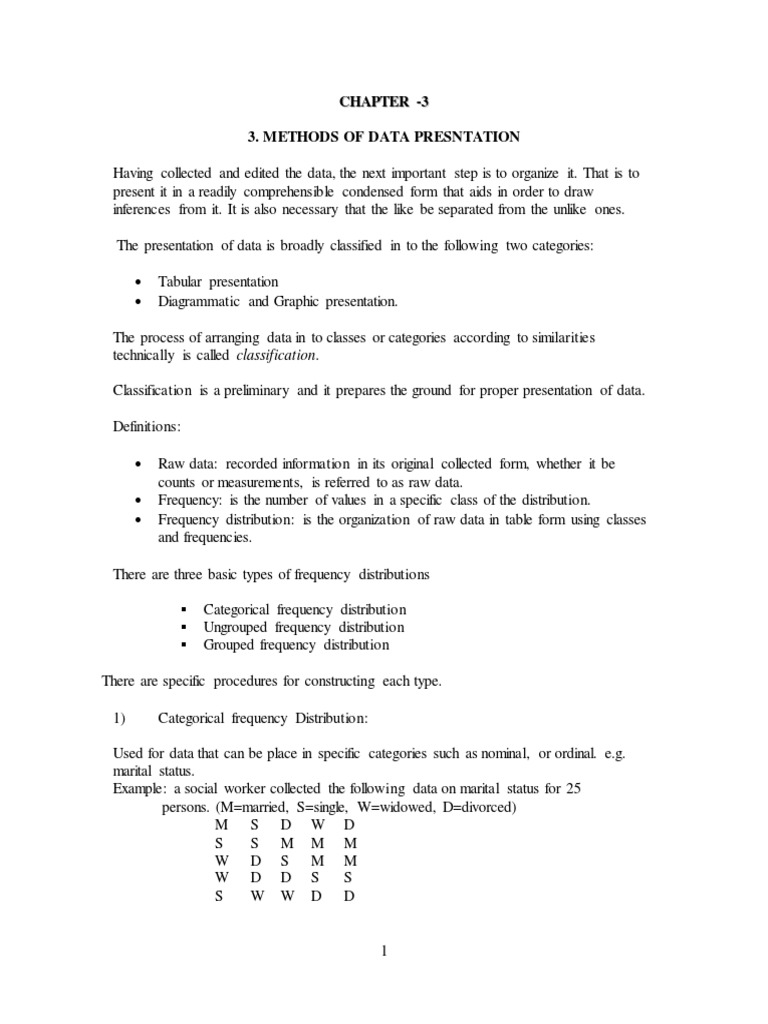 Chapter-3-Methods of Data Presentation | PDF | Histogram | Chart Chapter-3-Methods of Data Presentation | PDF | Histogram | Chart