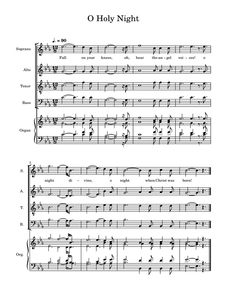 O Holy Night | PDF | Classical Music | Musical Compositions