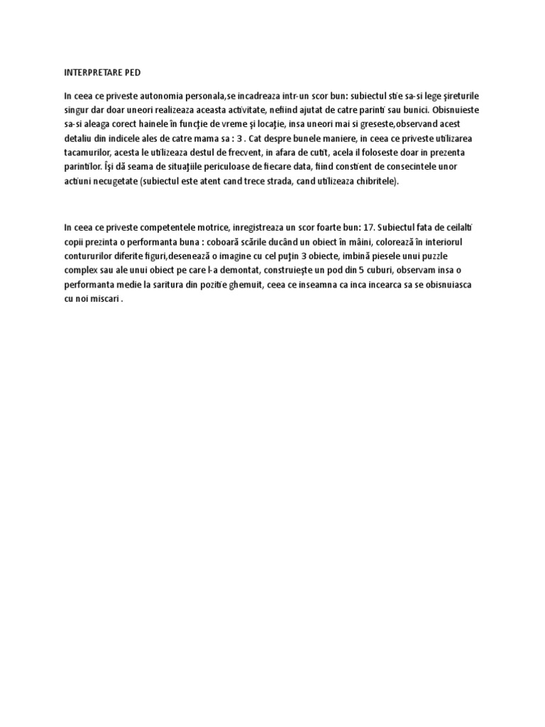 Interpretare Ped | PDF