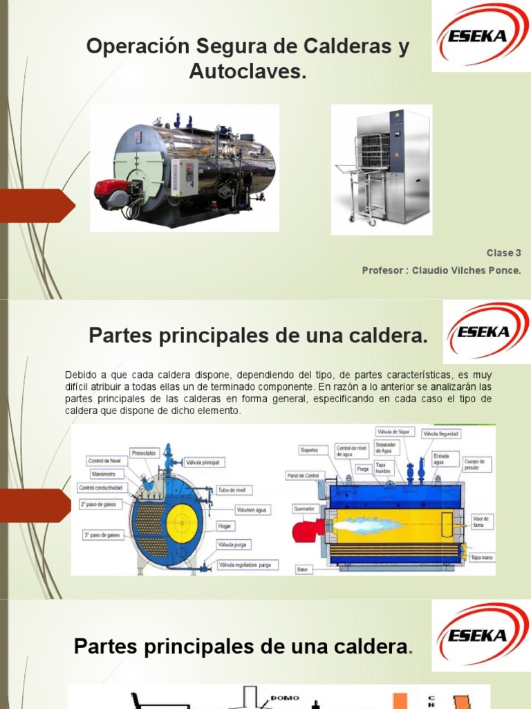 Partes Principales de una Caldera | PDF | Chimenea | Hogar