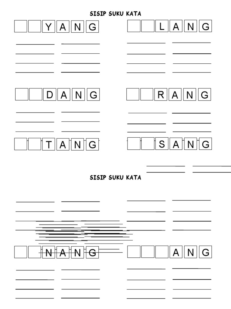 Sisip Suku Kata | PDF