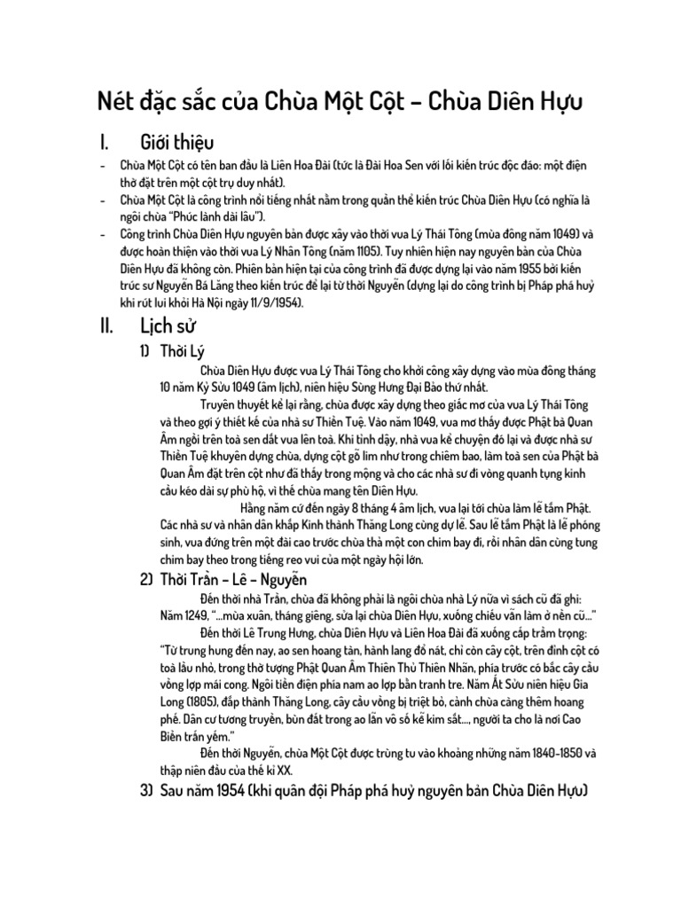 Chùa M T C T - Chùa Diên H U | PDF