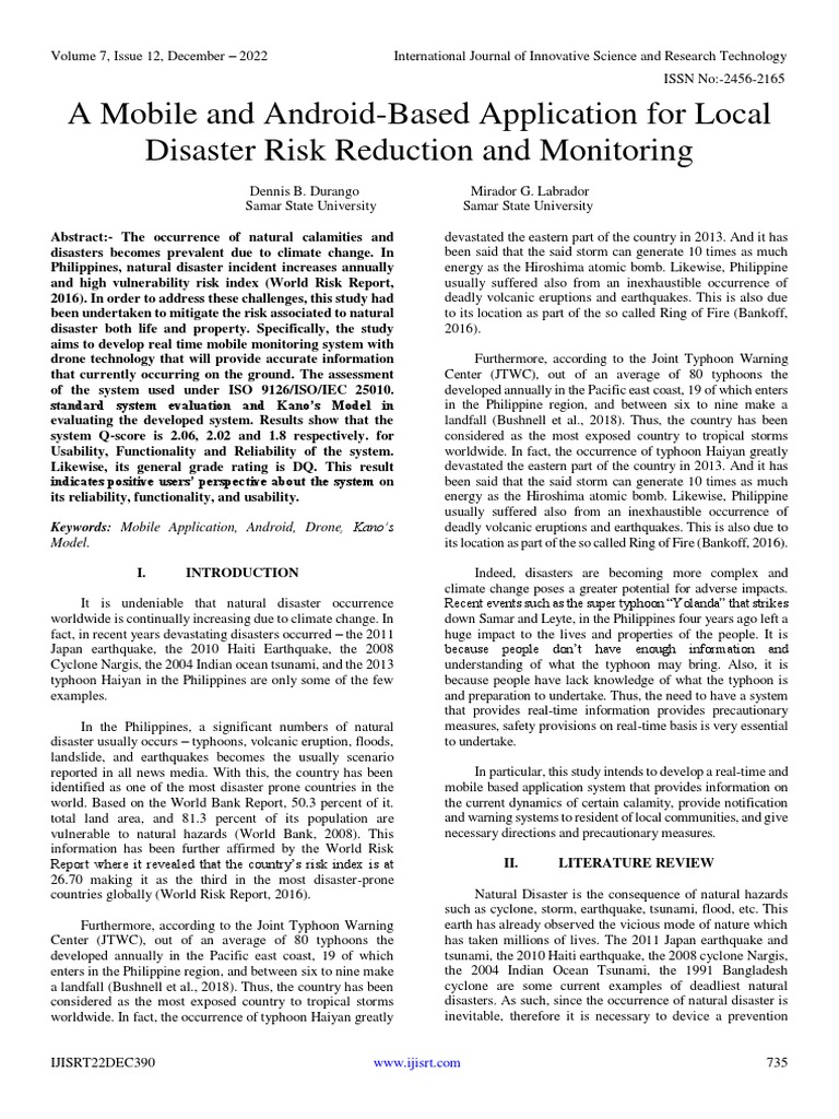 Mobile App for Disaster Risk Management | PDF | Tropical Cyclones ...