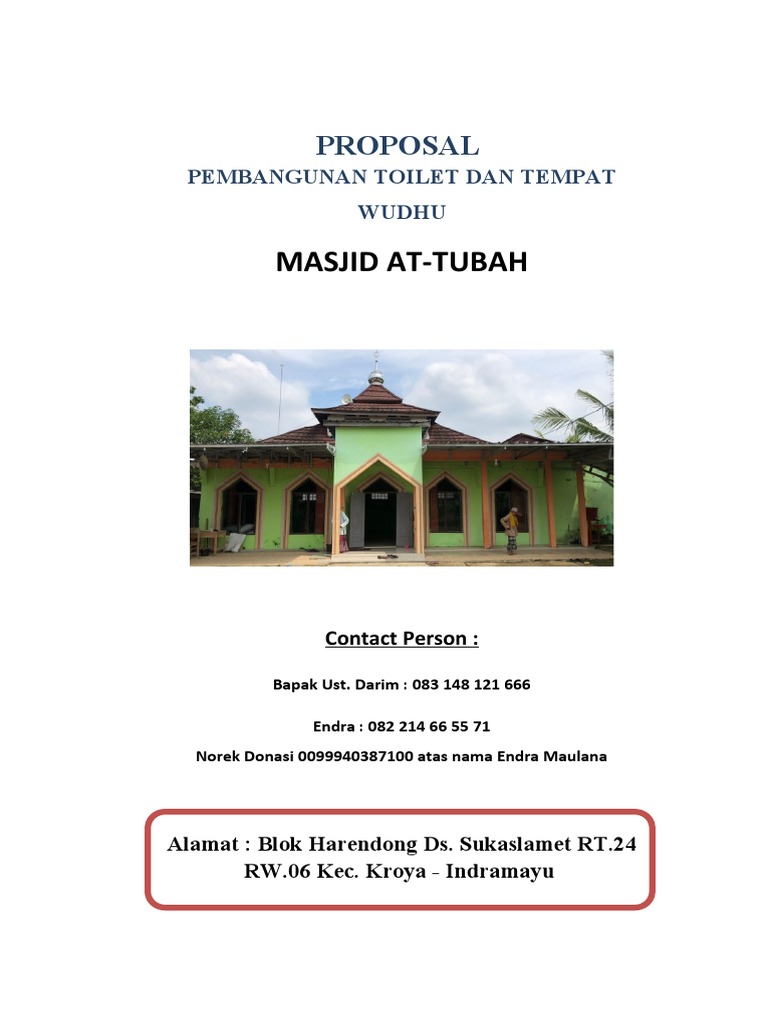 Proposal Pemb. Toilet Masjid Harendong | PDF