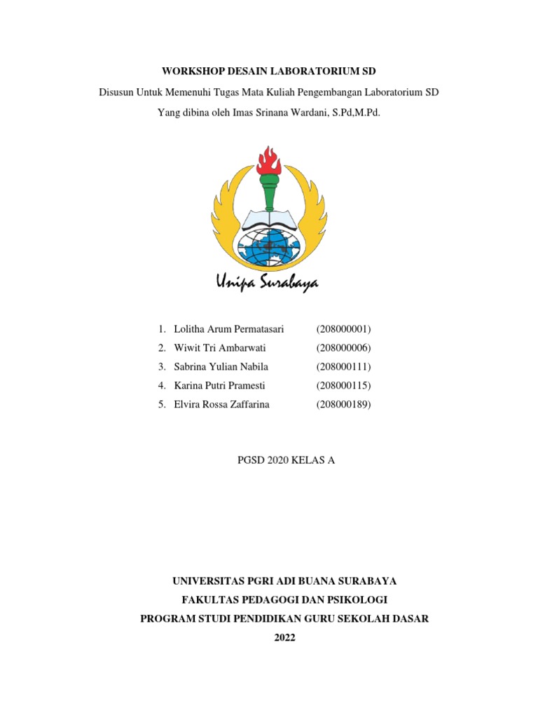 Desain Laboratorium IPA SD dan SOP | PDF
