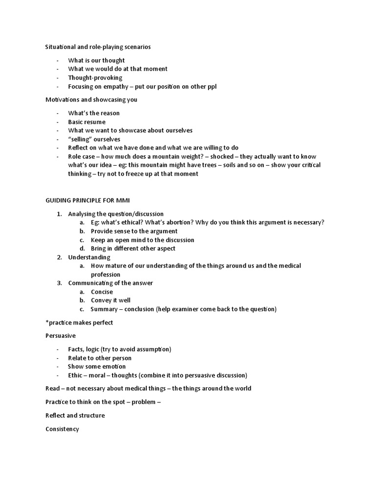 AIM Notes and MMI Sample Questions and Ans | PDF | Thought | Psychology