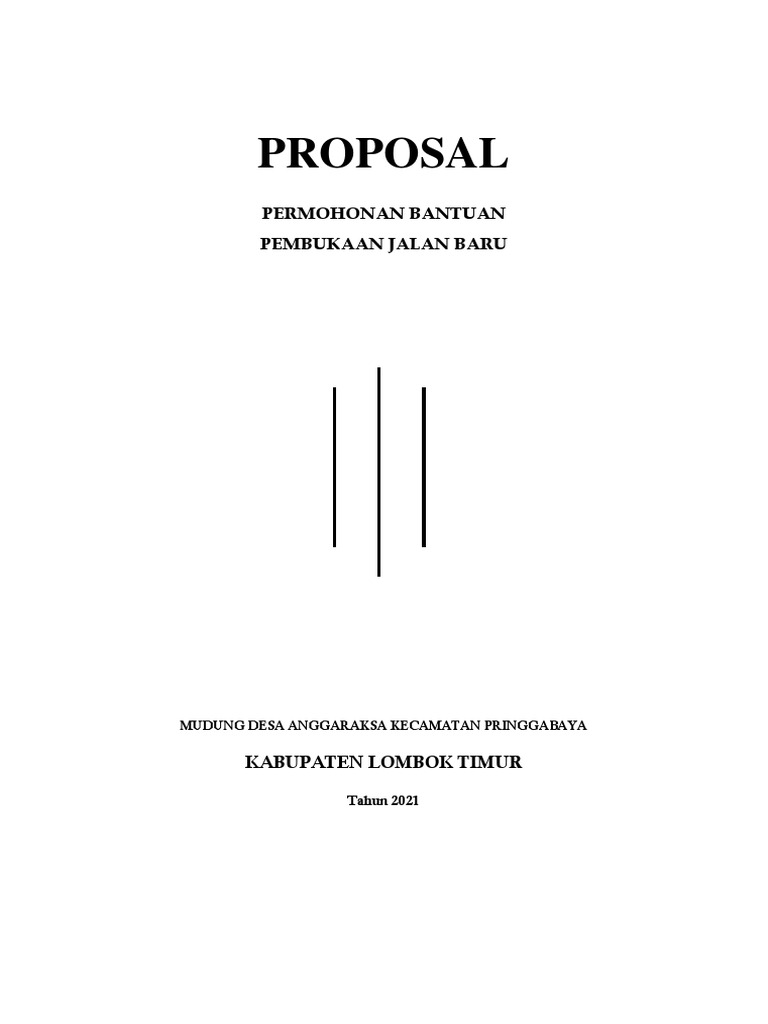 PROPOSAL Jalan Baru Mudung | PDF
