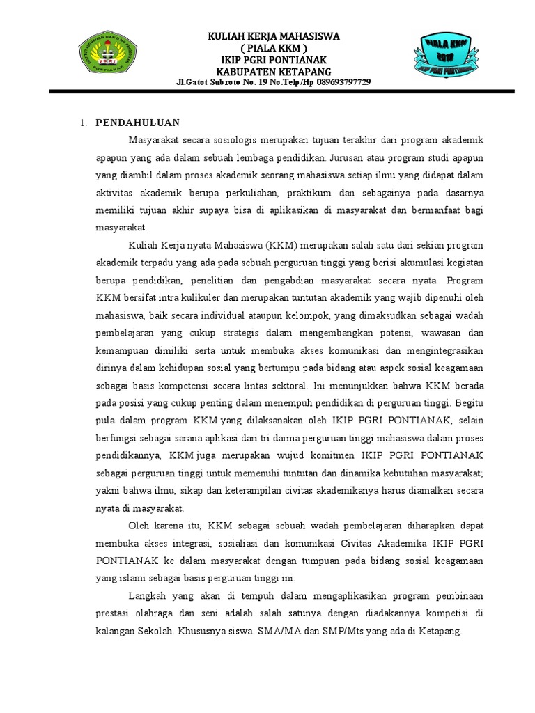 New Proposal KKM | PDF