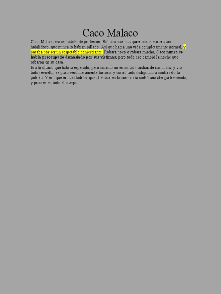 Caco Malaco | PDF