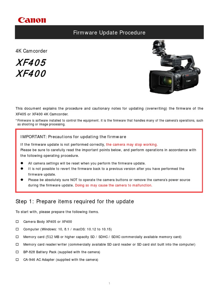 XF405-400 Firmware Update Procedure en | PDF | Icon (Computing) | Computer Engineering