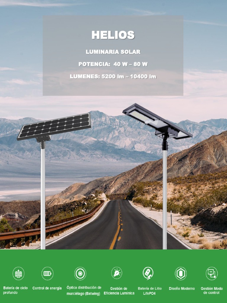 Solar Helios | PDF | Diodo emisor de luz | Ligero