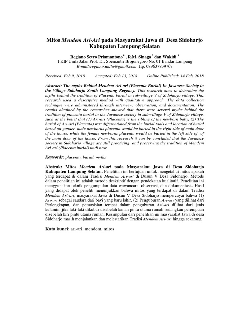 Mendem Ari Ari | PDF