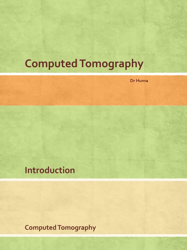 Computed Tomography Pdf Ct Scan X Ray
