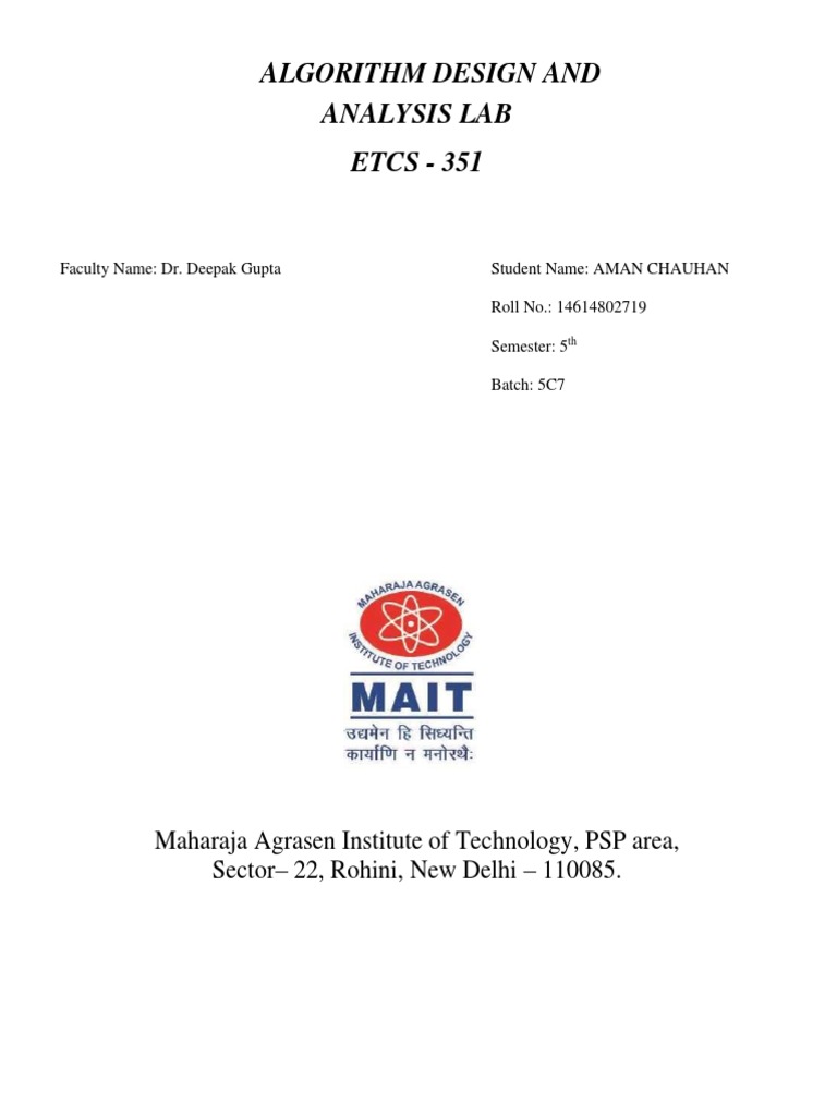 Ada Lab | PDF | Theoretical Computer Science | Applied Mathematics