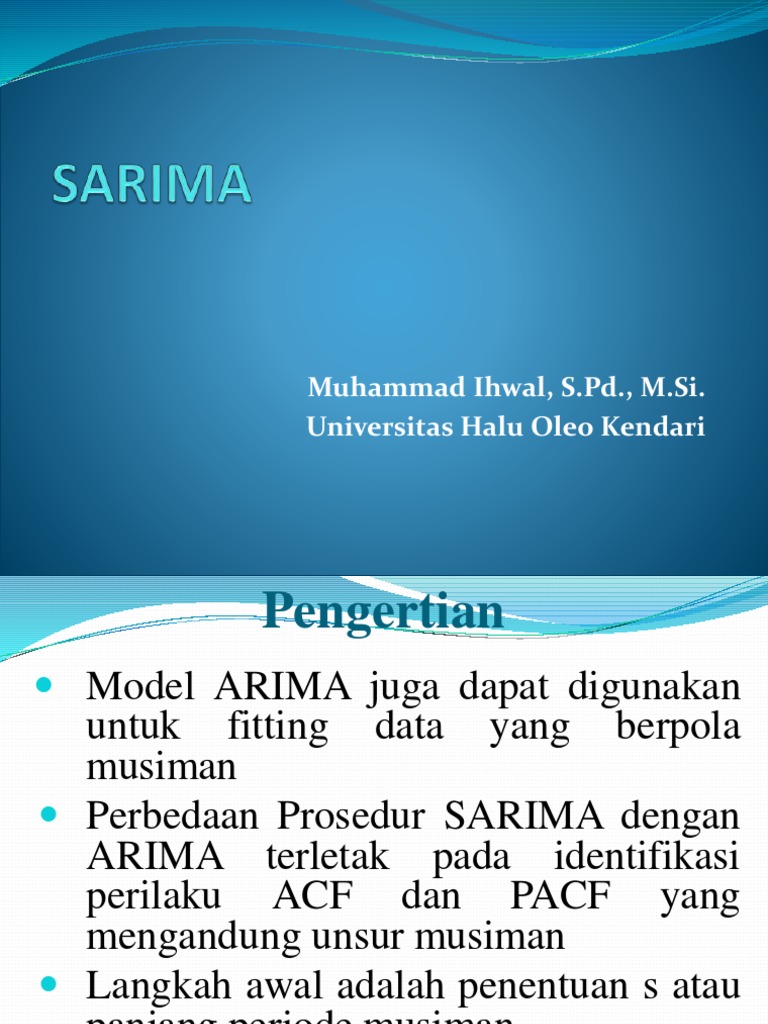 Identifikasi dan Penerapan Model SARIMA | PDF