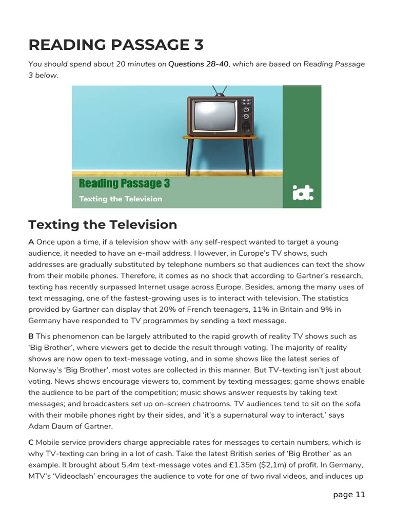 Texting the Television: Audience Engagement | PDF | Text Messaging ...