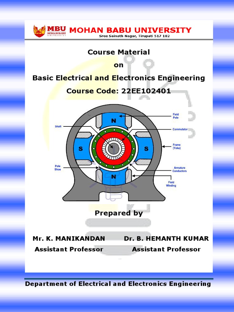 Basic Electrical and Electronics Engineering | PDF | Electric Motor | Physical Quantities