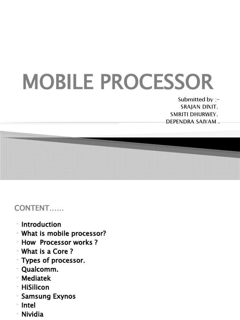 Mobile Processor | PDF | Central Processing Unit | Multi Core Processor Mobile Processor | PDF | Central Processing Unit | Multi Core Processor