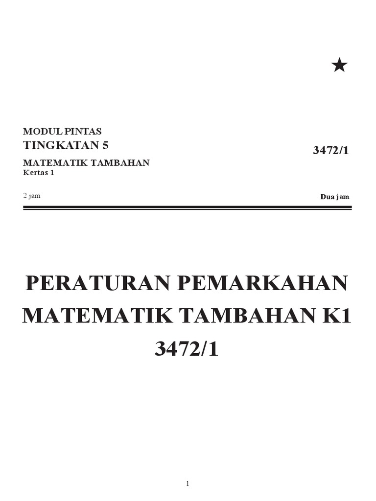 SPM 2022 Add Maths Paper 1 Solutions | PDF | Teaching Methods & Materials