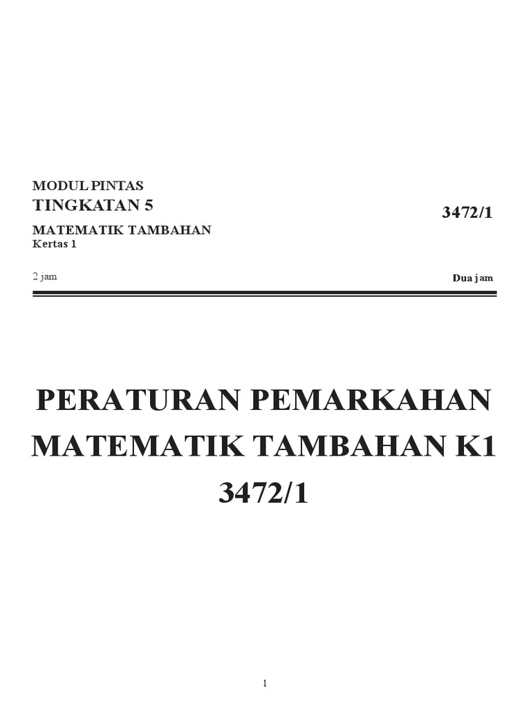 2022 Selangor Add - Maths K1 Set - 3 Jawapan | PDF