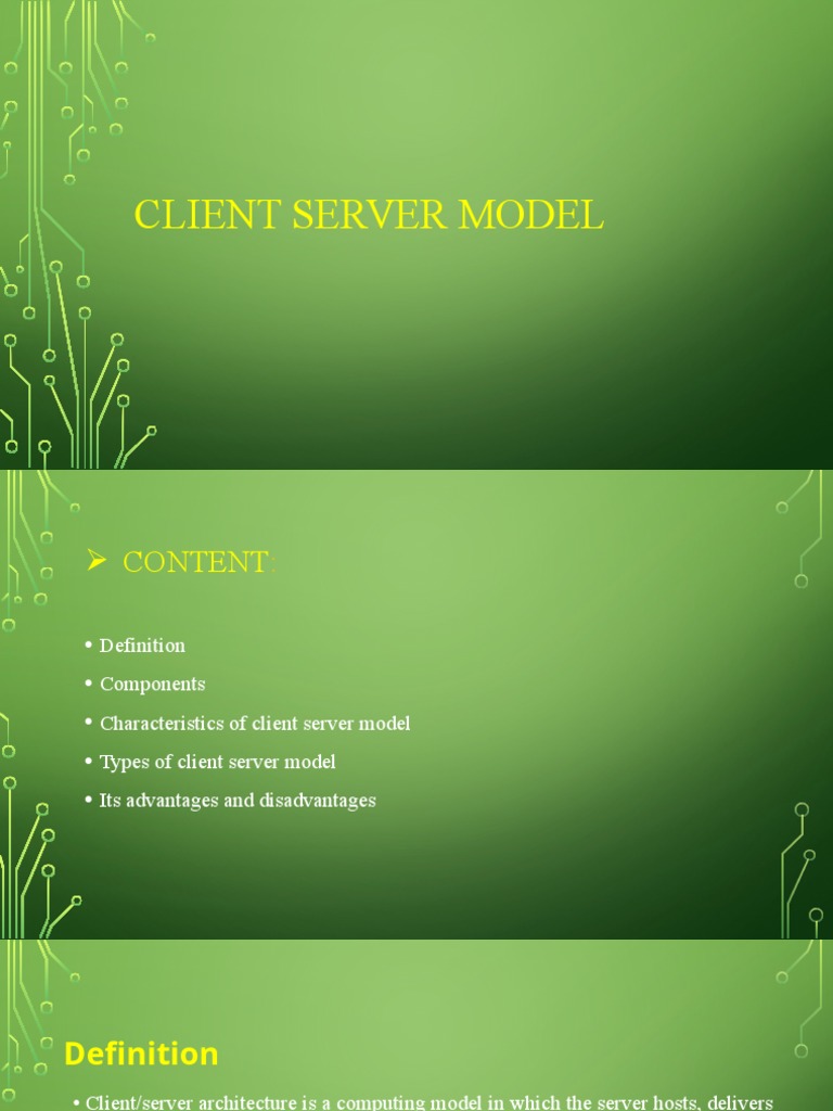 Client Server Model | PDF | Client–Server Model | Server (Computing)