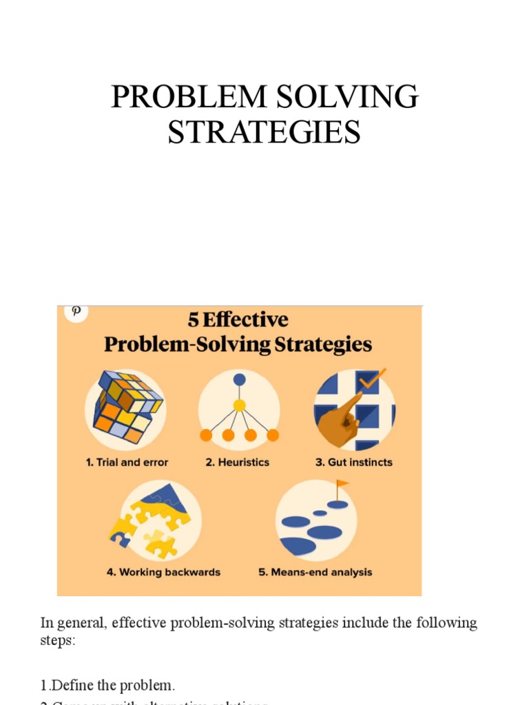 Problem Solving Strategies | PDF
