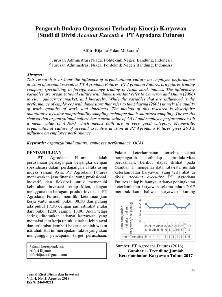 Jurnal Pengaruh Budaya Organisasi THD Kinerja | PDF