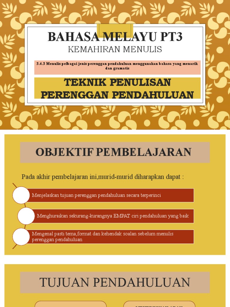 Teknik Penulisan Perenggan Pendahuluan | PDF