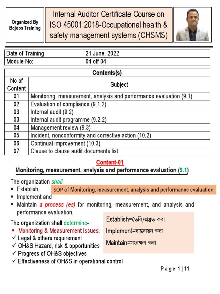 Iso 45001-Module-04 | PDF | Audit | Internal Audit