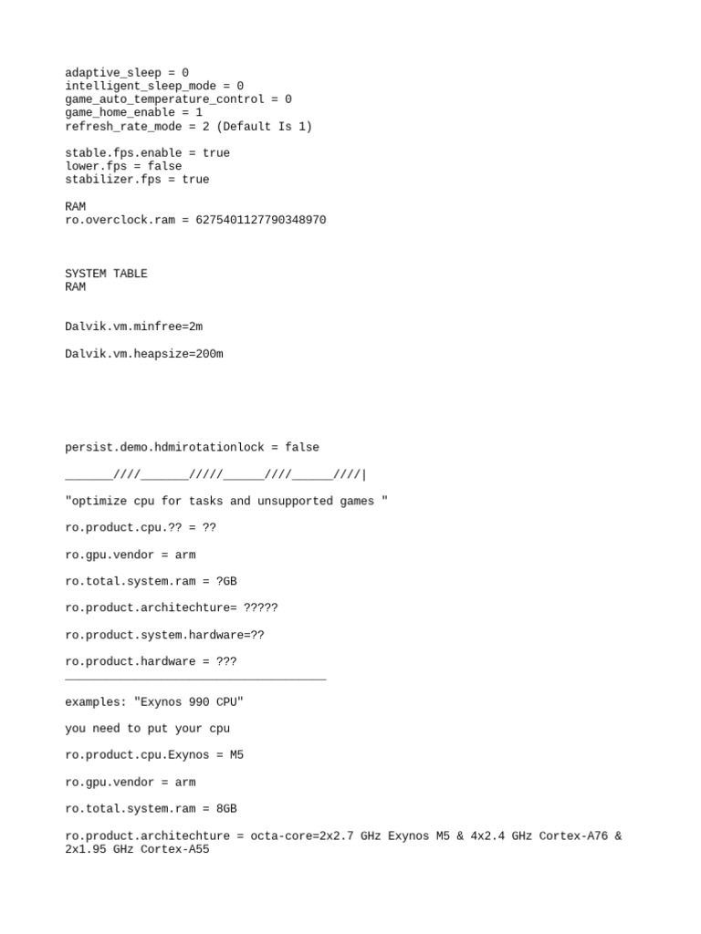 PerformanceTweaks SetEdit LycanTweaks | PDF