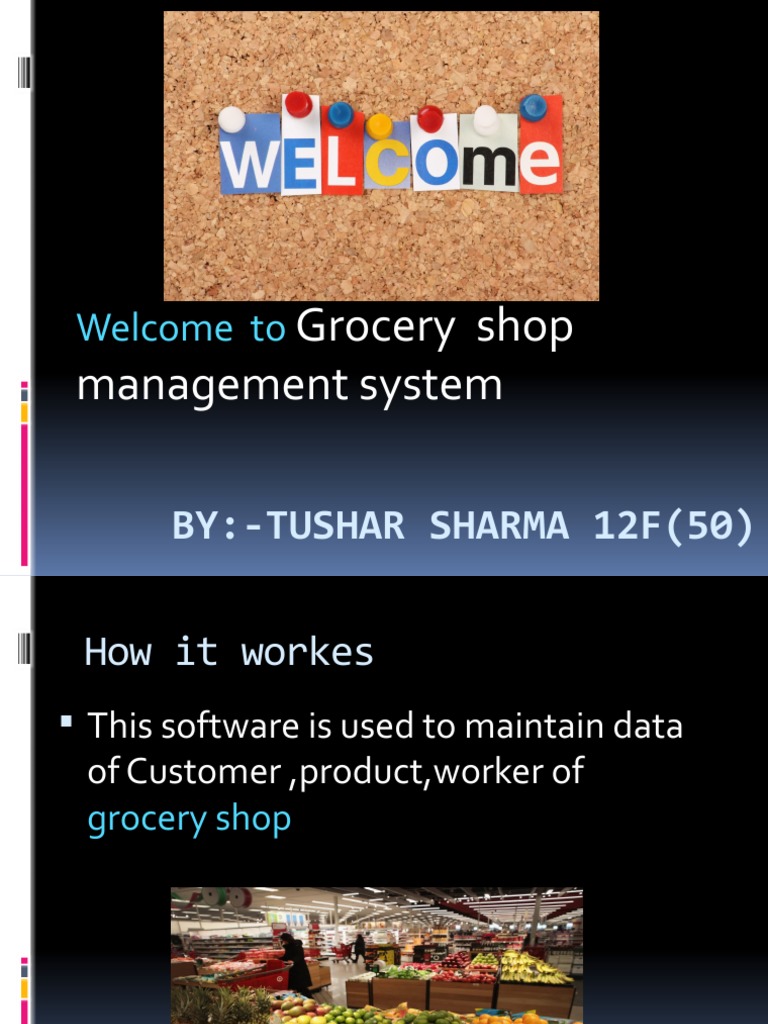 Grocery Shop Management System Overview | PDF | Business | Computers