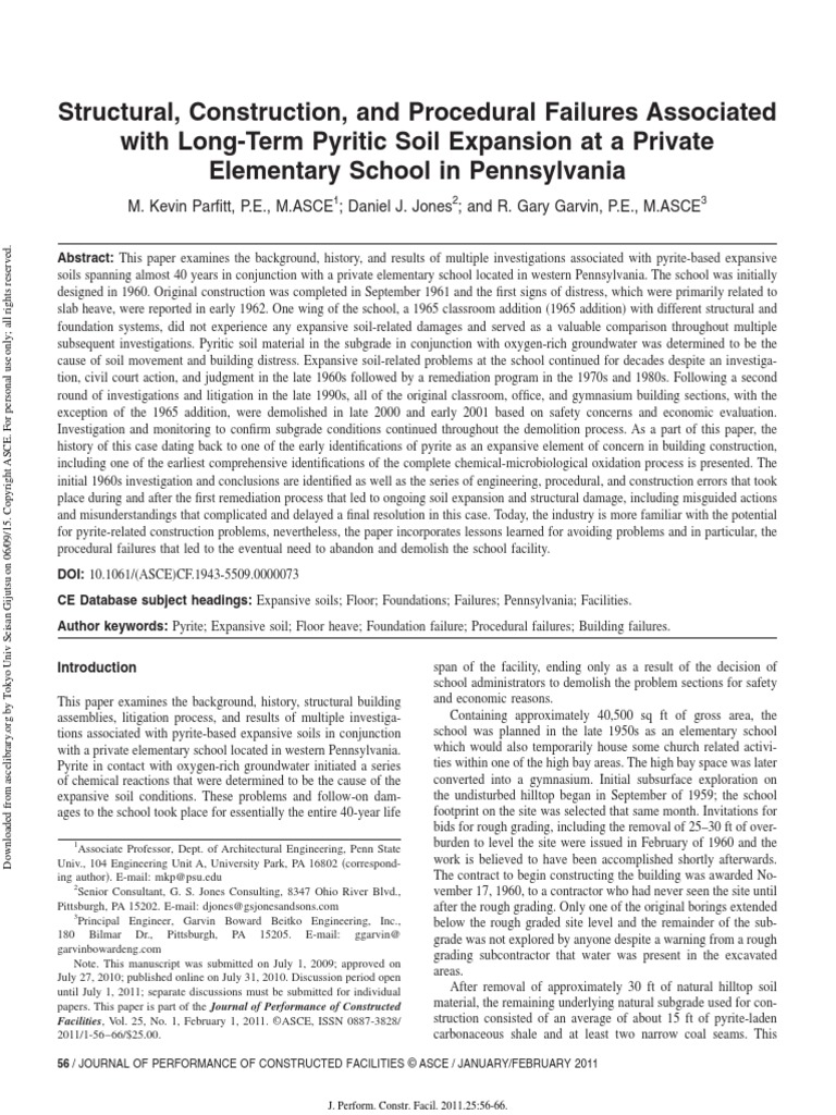 Structural, Construction, and Procedural Failures Associated With Long ...
