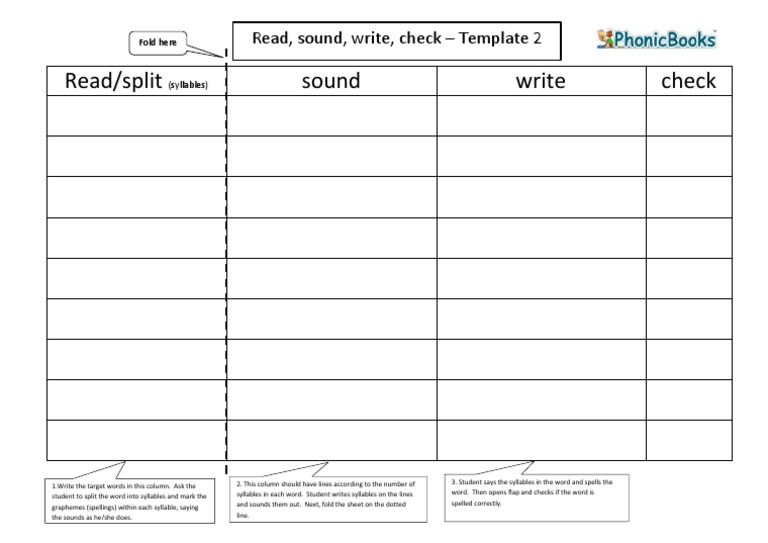 Read Sound Write Check Template 2 | PDF