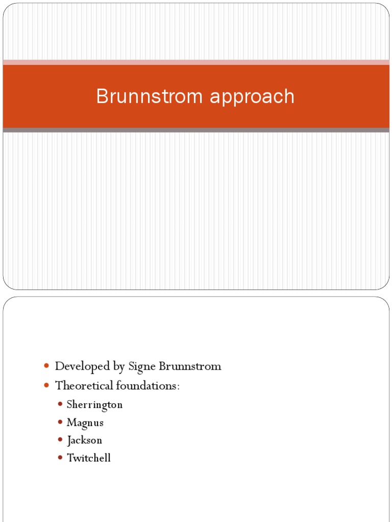 Brunnstrom Approach | PDF | Anatomical Terms Of Motion ...