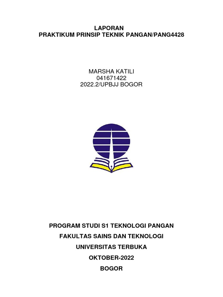 Laporan Praktikum Prinsip Teknik Pangan | PDF