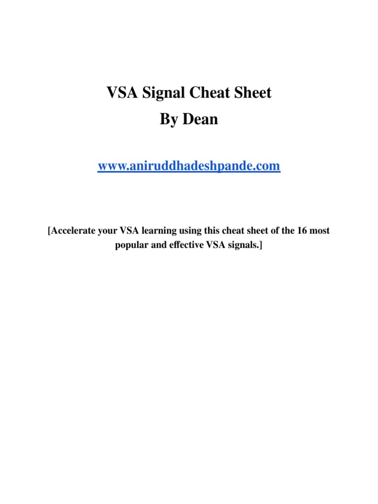 VSA Cheat Sheet | Download Free PDF | Market (Economics) | Economies