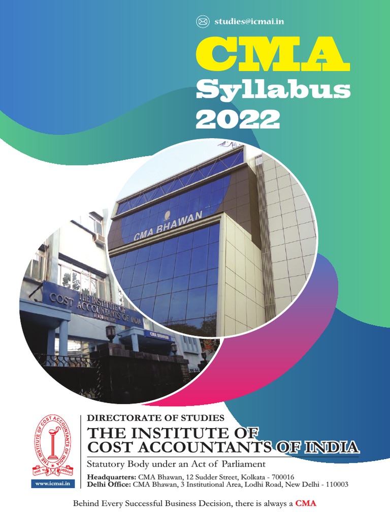 CMA Syllabus 2022 | PDF | Management Accounting | Accountant