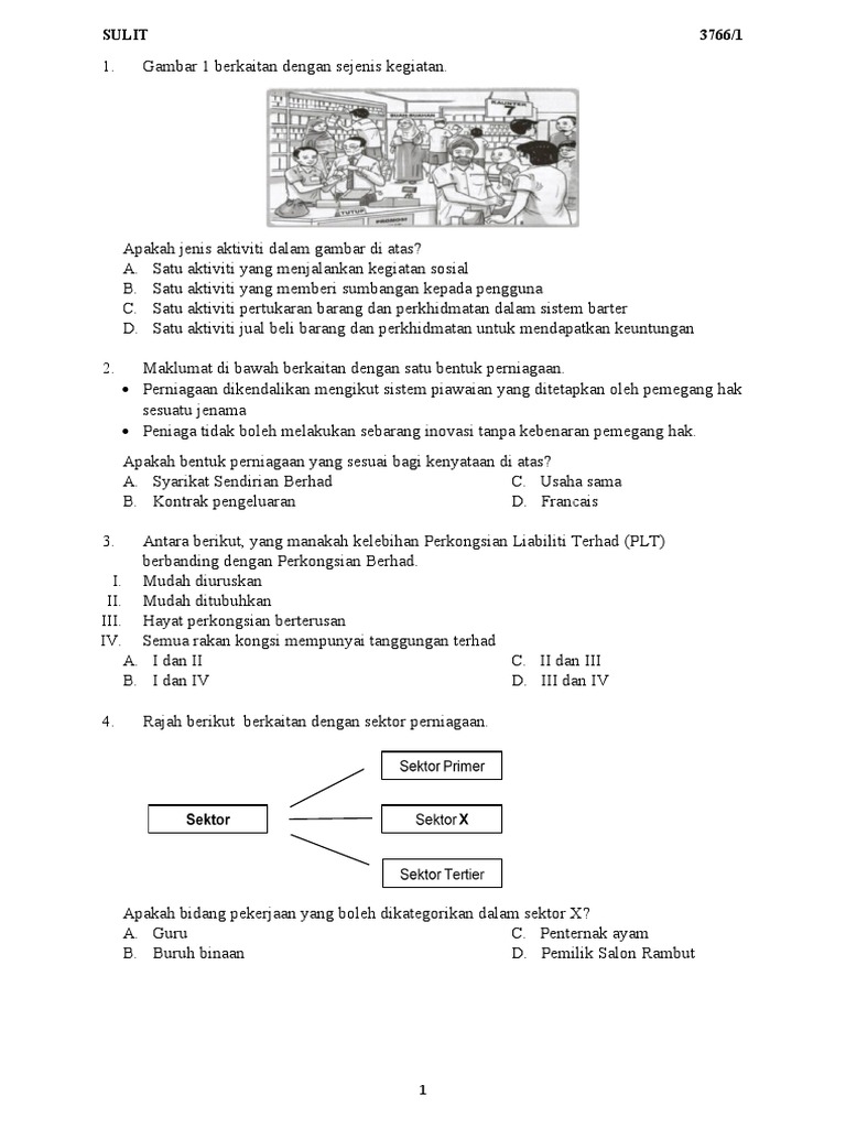 k1 - Perc SPM Pern 2020 Ulu Tiram | PDF