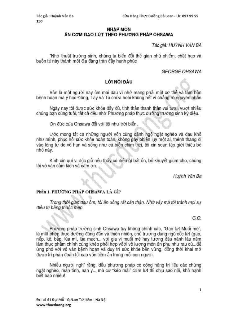 Nhap Mon An Gao Lut Muoi Me | PDF