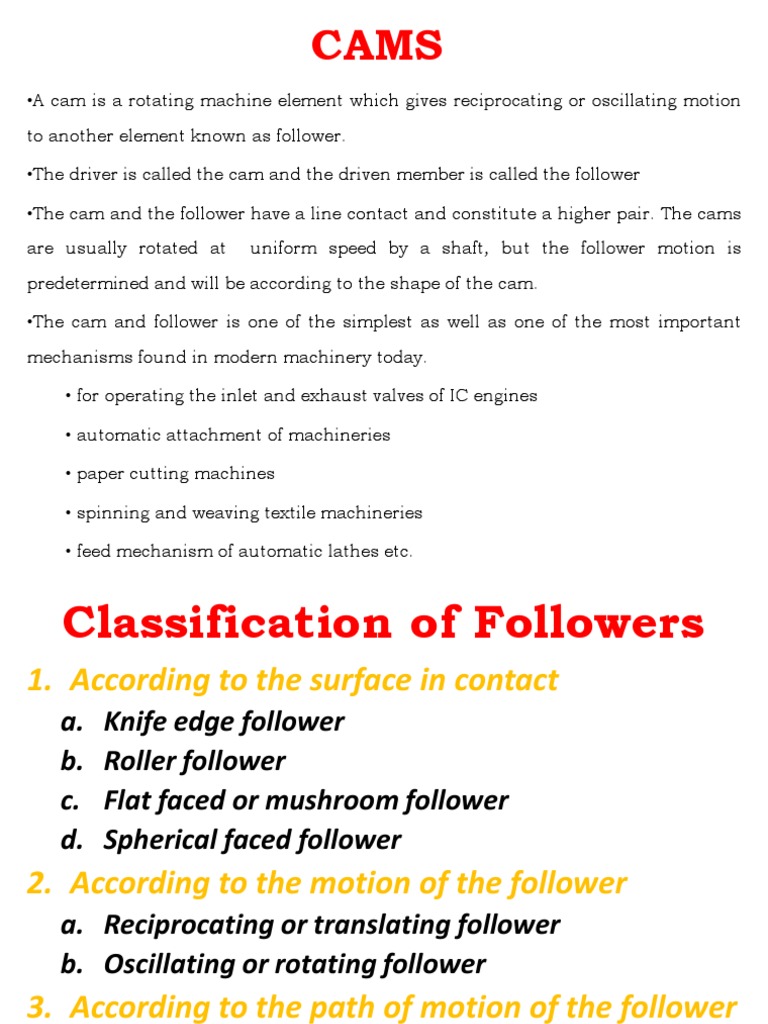 CAMS: Classification and Terminology | PDF | Machines | Mechanical ...