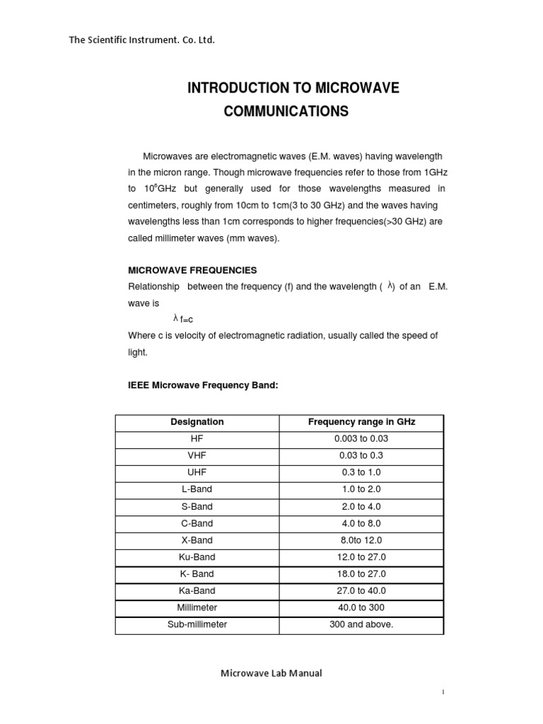 Microwave Lab Manual | PDF | Microwave | Waveguide
