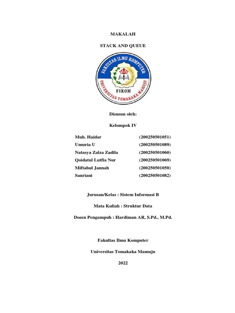 Implementasi Stack dan Queue dalam Struktur Data | PDF