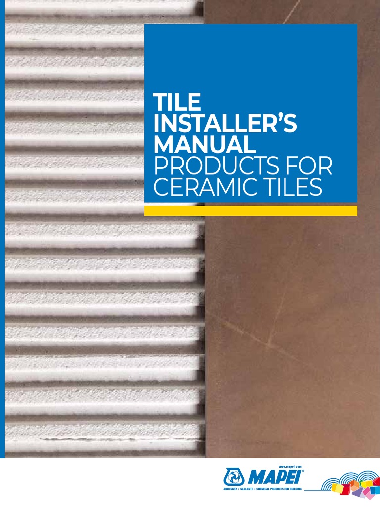 Tile S Installers Manual | PDF | Concrete | Life Cycle Assessment