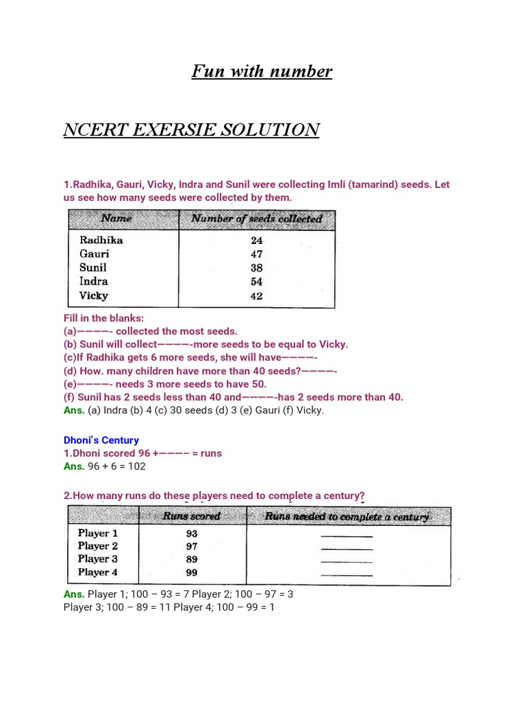 Fun With Number | PDF